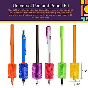 Special Supplies 50 Squishy Pencil Grips for Kids and Adults - Colorful, Cushioned Holders for Handwriting, Drawing, Coloring - Ergonomic Right or Left-Handed Use - Reusable (50)