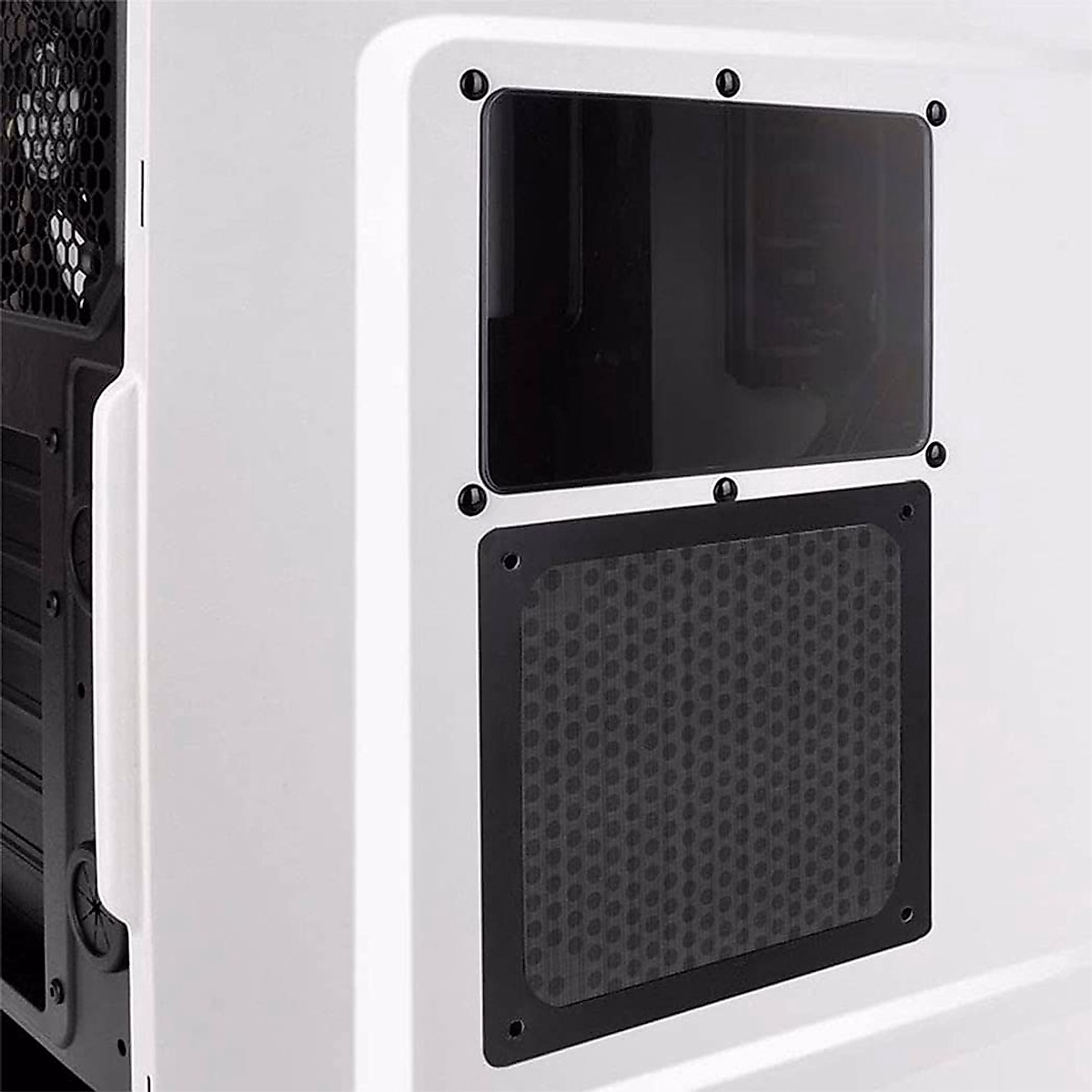 ZYAMY 4pcs 120mm PC Fan Dust Filter Magnetic Frame Computer Fan Grills Dust Mesh PC Cooler Filter Screen Dustproof Case Covers 12cm x 12cm, Black