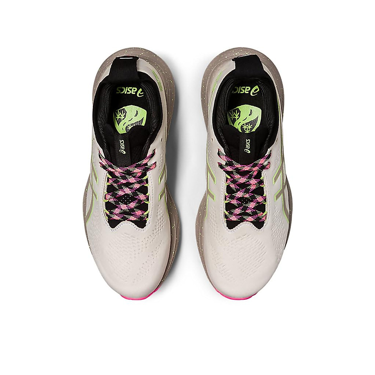 ASICS Women's Gel-Nimbus 25 Trail Shoes, 8.5, Nature Bathing/Lime Green