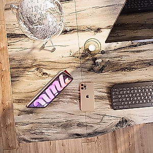 Monomi Height Adjustable Electric Standing Desk, 55 x 24 Inches Stand up Desk, Sit Stand Home Office Computer Desk, Maple