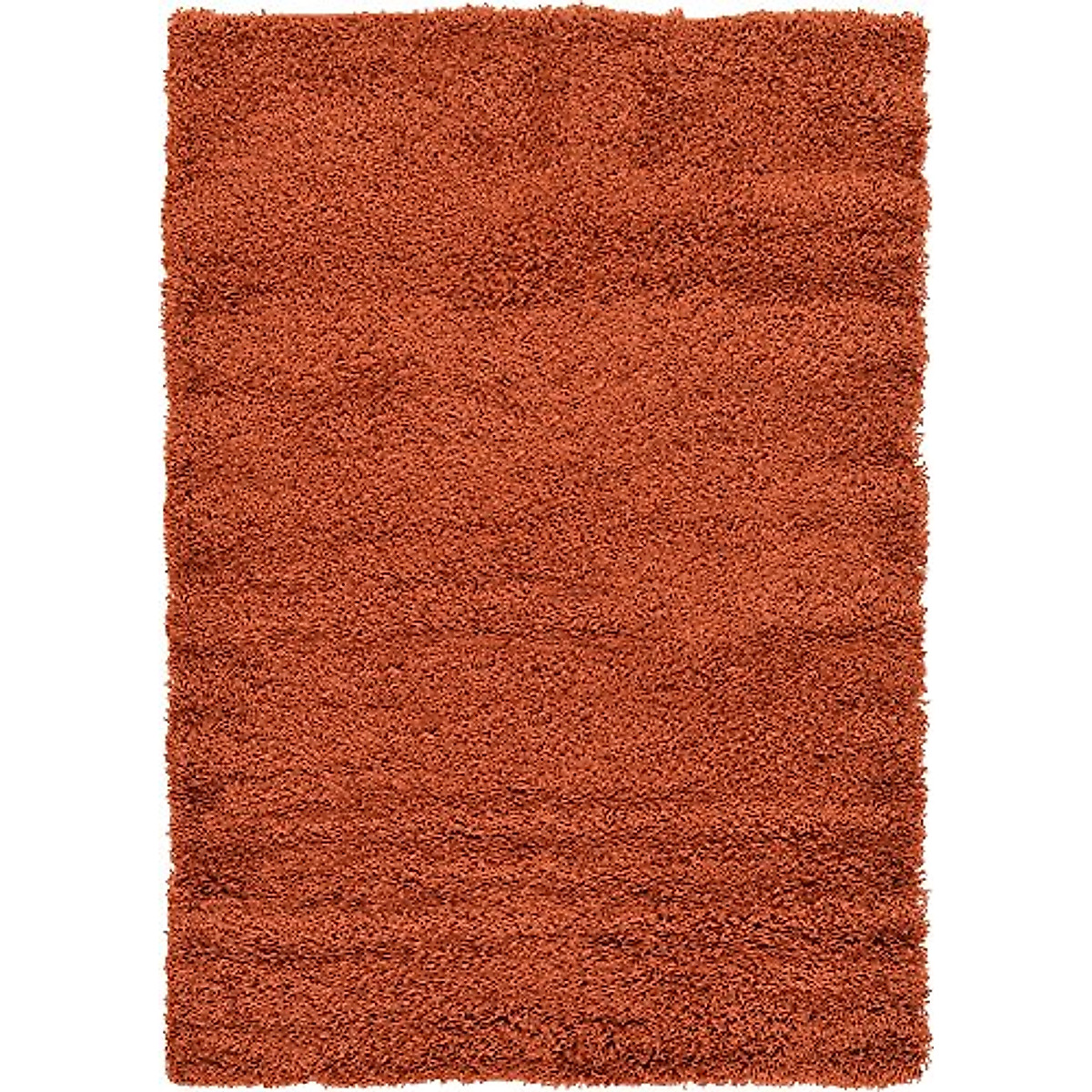 Unique Loom Solid Shag Collection Area Rug (4' 1" x 6' 1", Terracotta)