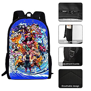 Guainuhai Anime Backpacks 3D Print Cartoon Backpack Fashion Anime Backpack Travel Bags 17inch C