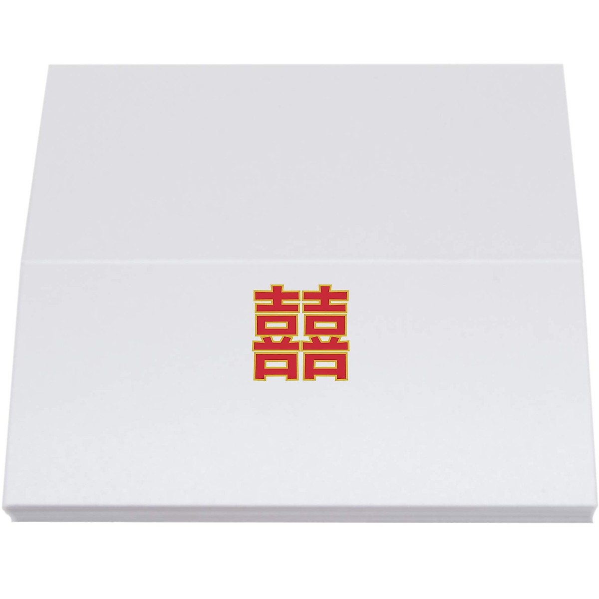 Chinese Double Happiness Place Cards, Set of 25, Pre-cut and Scored - Wedding, Party, Dinner, and Special Events - Made in the USA