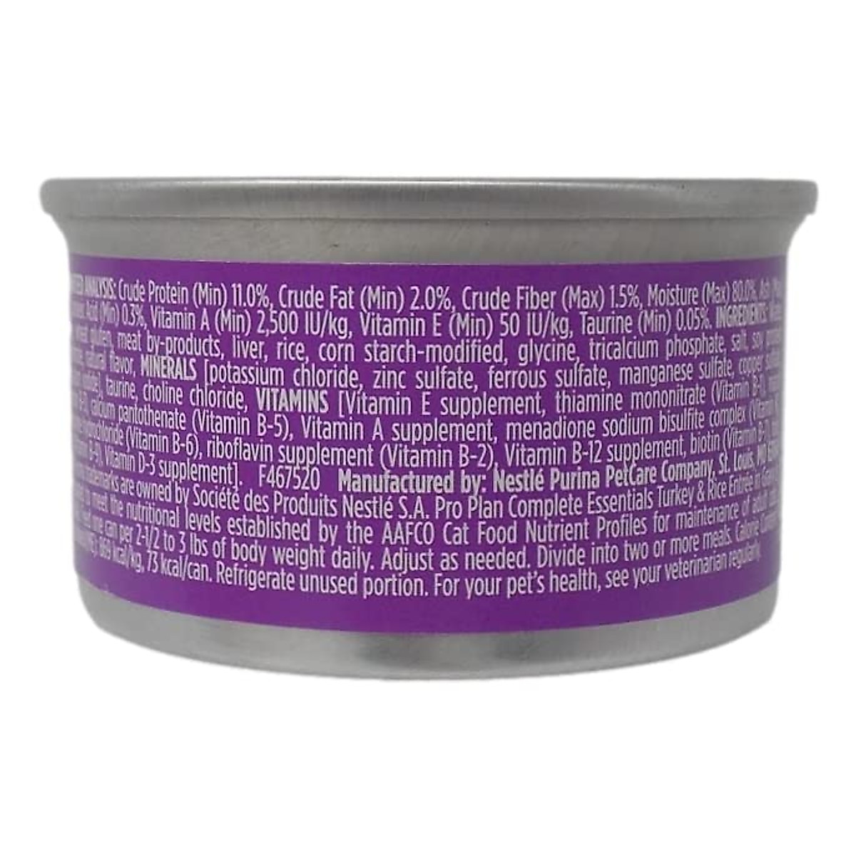 Purina Pro Plan Canned Wet Cat Food Entree 3 Flavor 6 Can with Catnip Toy Sampler Bundle: (2) Salmon Rice, (2) Turkey Rice, and (2) Chicken Pasta Spinach (3 Ounces)