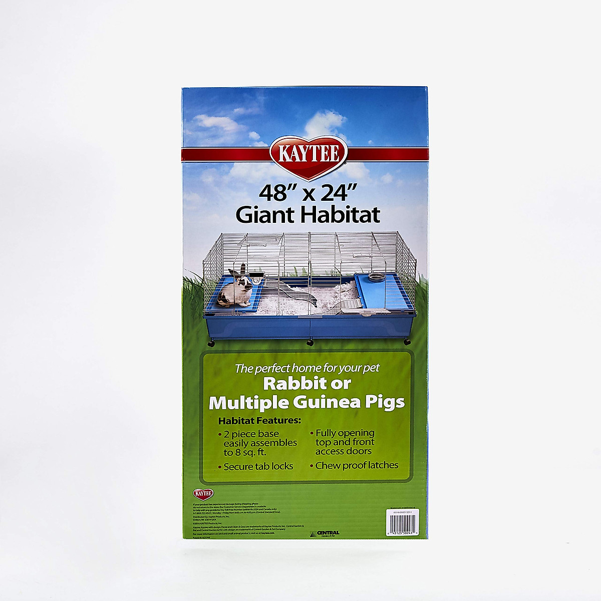 Kaytee My First Home Giant Habitat With Casters for Pet Rabbits or Multiple Guinea Pigs