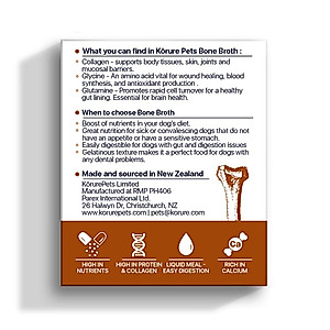 Kōrure Pets Beef Bone Broth Powder - All-Natural Dog Supplement for Bone Health and Digestion