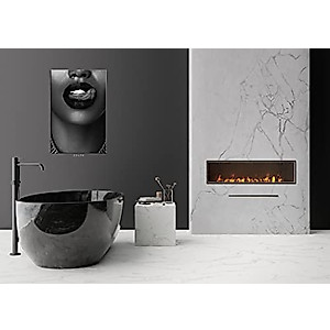 Woman's lips 24x36 inch Metal Print Fine Art photography by Ella Bar Photography. (Matte finish, 32x48 in)