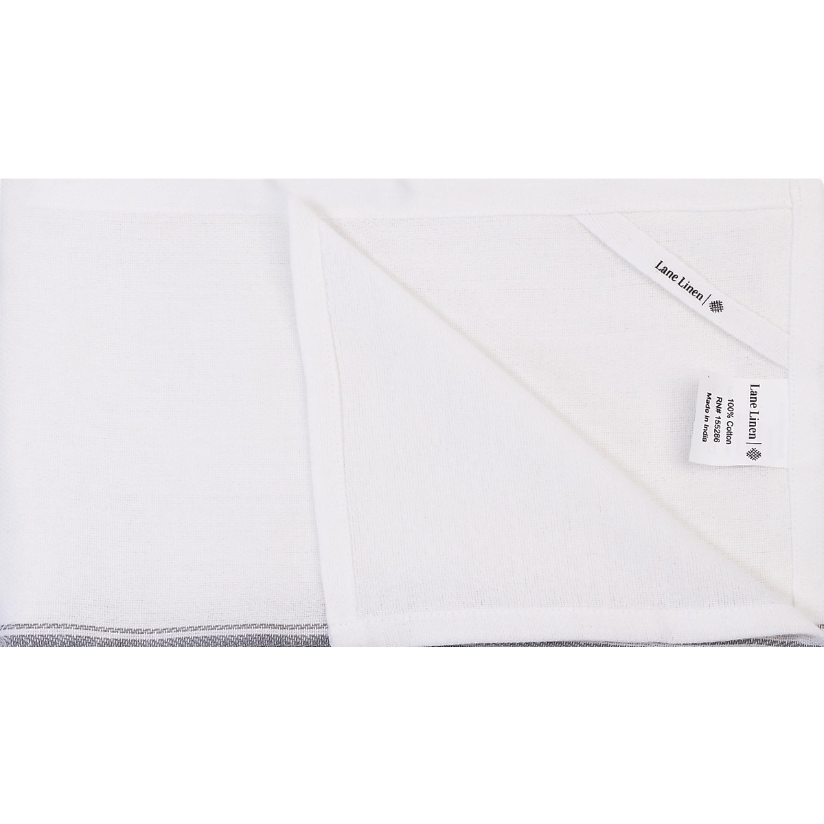 Kitchen Towel Set - 100% Cotton Kitchen Towels, Reusable Dish Cloths, Grey Dish Towels for Kitchen, Soft Absorbent Tea Towels, Durable Kitchen Hand Towels, 14” x 25” Kitchen Dish Towels - 6 Pack