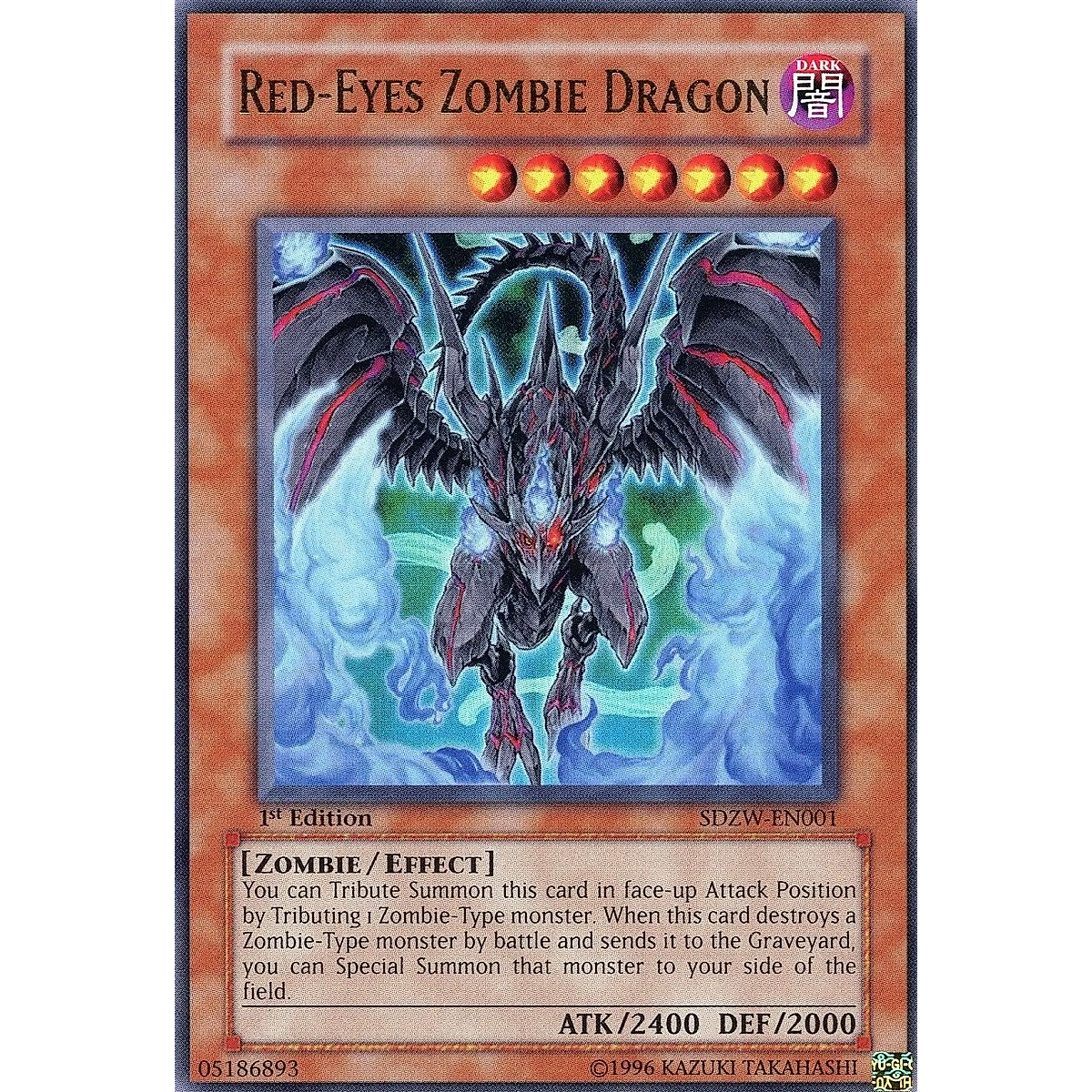 Yu-Gi-Oh! - Red-Eyes Zombie Dragon (SDZW-EN001) - Structure Deck Zombie World - 1st Edition - Ultra Rare