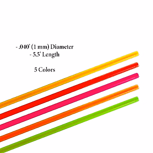 TRUGLO High-Visibility Replacement Fiber Optics for Firearm and Archery Sights - 5.5" Length; .040' (1 mm) Diameter; 5 Colors