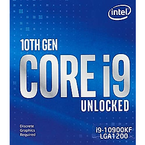 Intel Core i9-10900KF Desktop Processor 10 Cores up to 5.3 GHz Unlocked Without Processor Graphics LGA1200 (Intel 400 Series chipset) 125W