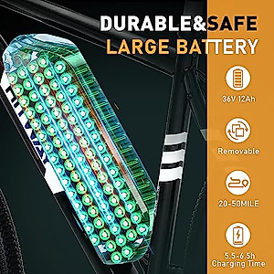 HITWAY Electric Bike for Adults, 26" × 2.125/3.0/4.0 Fat Tire E Bike 12Ah/15Ah Removable Electric Bicycle, 500W/750W Mountain Bike Snow Beach Bicycle with 7 Gears, UL2849 Certified