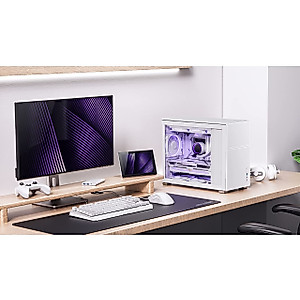 JONSBO D31 MESH White Micro ATX Computer Case, M-ATX/ITX Mainboard/Support RTX 4090(335-400mm) GPU 360/280AIO,Power ATX/SFX: 100mm-220mm Multiple Tool-Free Design,White