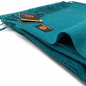 Alpaca Home | Solid Throw Blanket 100% Baby Alpaca Wool (Timeless Teal)