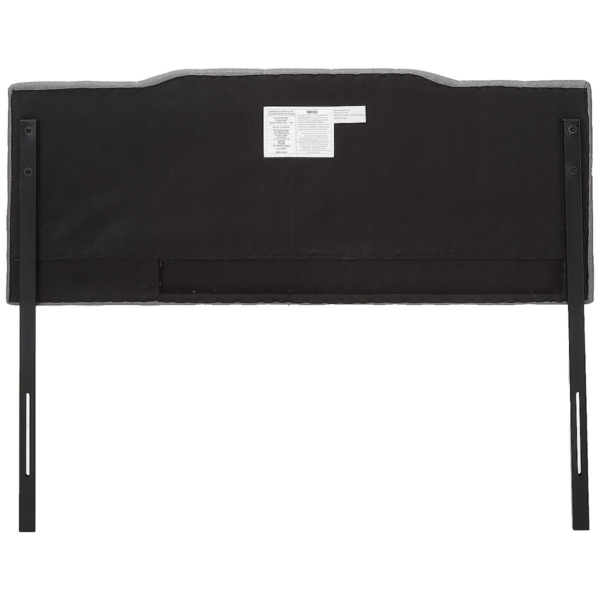 ZINUS Satish Upholstered Headboard Channel Stitched Upholstery, Easy Assembly, Full, Gray