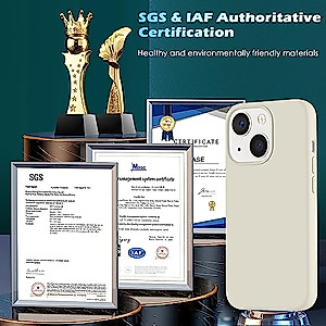 YATWIN [5 in 1 Designed for iPhone 13 Case with 2X Screen Protector + 2X Camera Lens Protector, Liquid Silicone Slim Soft Rubber Shockproof Phone Case Cover for iPhone 13 (6.1") - Mint White