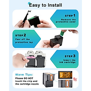 61XL Black Ink Cartridges Combo Pack High Yield Replacement for HP Ink 61 XL for Envy 4500 4501 5530 4502 5534 5535 for OfficeJet 4630 4635 for DeskJet 1000 1010 1055 1510 3050 3510 Printer (2 Black)