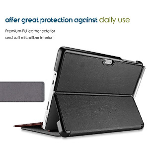 ProCase Case for 12.3" Surface Pro 7 Plus/Pro 7/ Pro 6/ Pro 5/ Pro 2017/ Pro 4/ Pro LTE, Slim Light Smart Cover Stand with Built-in Pen Holder, Compatible with Surface Type Cover -Black