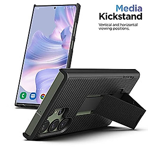 Encased DuraClip Designed for Samsung Galaxy S23 Ultra Belt Clip Case, Slim Phone Case with Holster (Black)