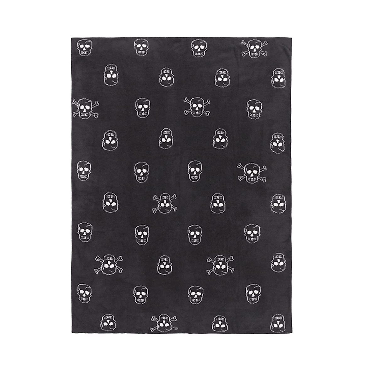 Barefoot Dreams CozyChic Ultra Lite Skull Print Scarf, 100% Polyester Knit Scarf for Women and Teens, Cute Winter Apparel, Warm Accessories, Carbon/Almond, OS