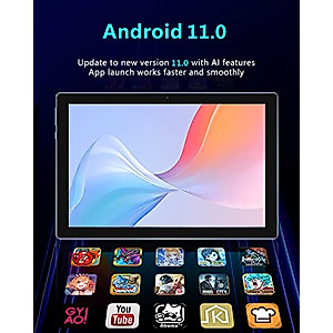 CUPEISI Tablet 10 inch Android 11 Tablets 2GB+32GB Quad-Core Tablet FHD 1280x800 Display Tablet (Silver)