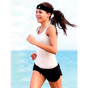 NICKSTON 1 Cotton Sport Stretchable Headband, 1 Striped Wrist Strap and 1 Elbow Brace Strap (ST3) for Recovery, Support, and Injury Protection - 3pcs Set