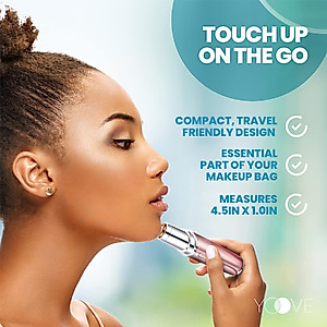 Facial Hair Removal for Women | Painless Hair Remover | USB Rechargeable Ladies Electric Shaver | Waterproof with LED Light | Remover for Peach fuzz, Cheeks, Upper Lip & Chin | Gentle for Everyday use