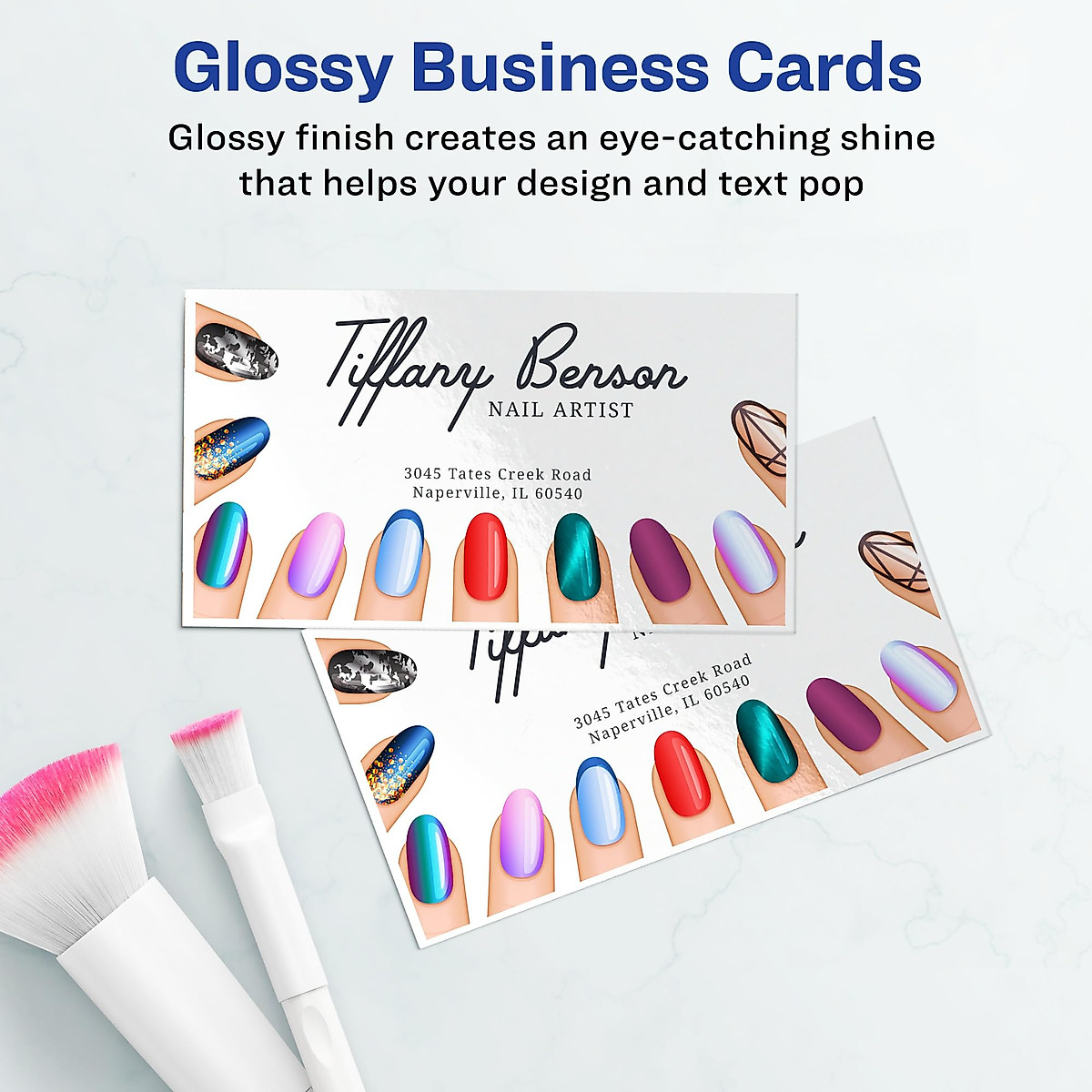 Avery Clean Edge Printable Business Cards with Sure Feed Technology, 2" x 3.5", Glossy White, 200 Blank Cards for Inkjet Printers (8859)