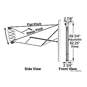 Carefree R001643BLK Awning Arm Assembly, 8 feet Length x 8 feet Extension , Black , Standard