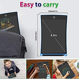 GUYUCOM 8.5-Inch LCD Writing Tablet Colorful Screen, 2PCS Doodle Board Drawing Pad for Kids, Erasable Electronic Painting Pads Learning Educational Toy, Gift for Kids Aged 3-12, Blue