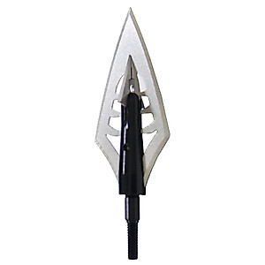 Sososhoot 12Pcs 150 Grain Hunting Fishbone Broadheads 1.1" Cut Arrowheads Crossbow Compound Bow + 1 pcs Black Broadhead Case Plastic Portable Case for Arrowheads