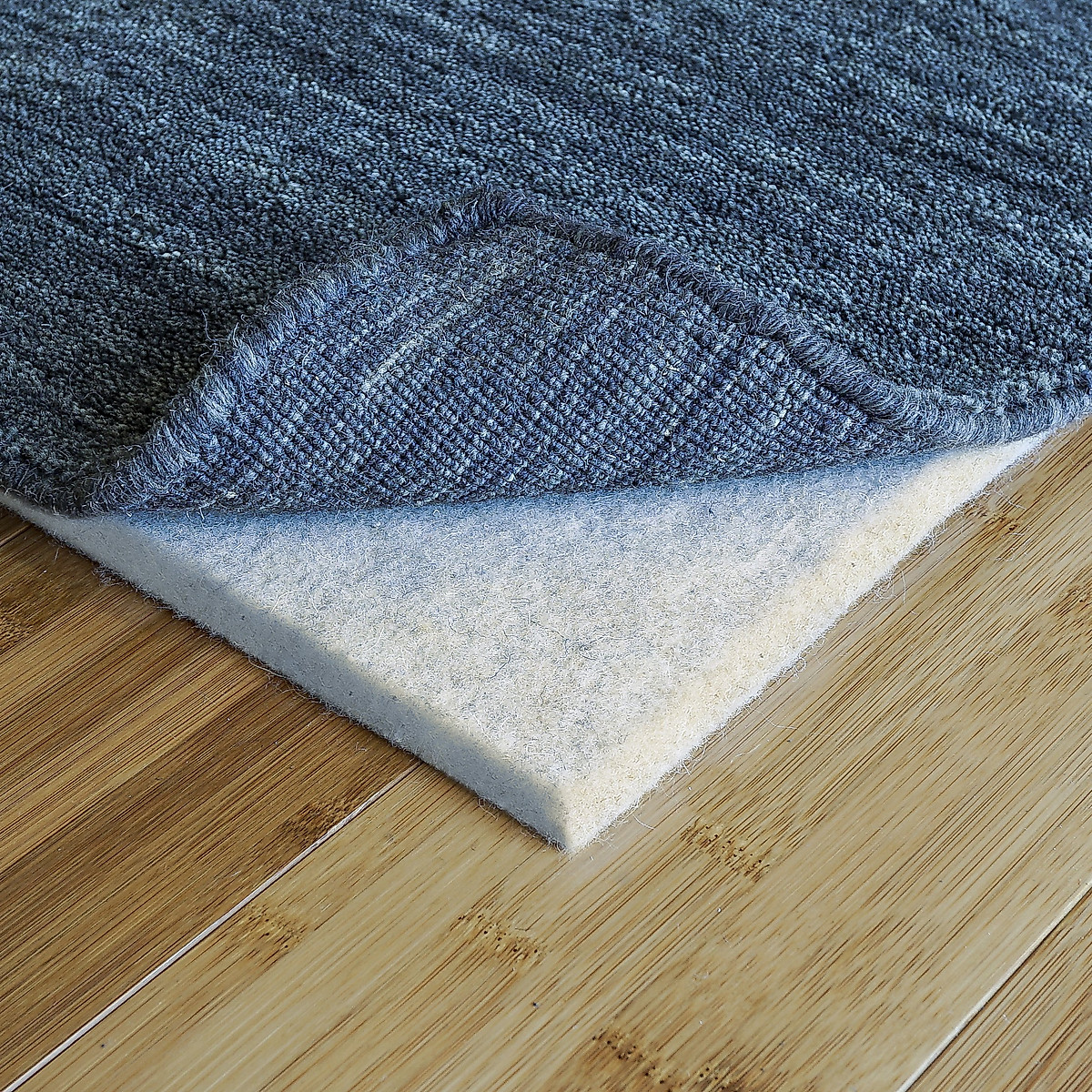 RUGPADUSA - Eco-Plush - 8'x10' - 1/2" Thick - 100% Felt - Luxurious Cushioned Rug Pad - Available in 3 Thicknesses, Many Custom Sizes