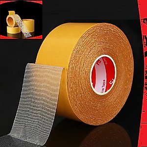 Hyuxinmy Double Sided Tape Heavy Duty Mounting Tape, Two Sided Thin Self Adhesive Tape High Tack, Universal Clear Removable Double Sided Tape with Fiberglass Mesh (0.79in-66ft)