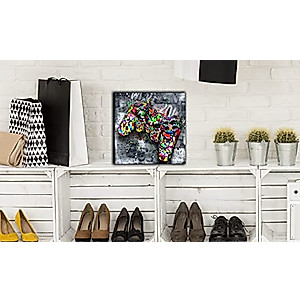 JKWALL77 Graffiti Canvas Wall-Art for Bedroom - Gaming Wall Art for Teen Boys - Abstract Painting Pop Art Modern Home Wall Decor Ready to Hang Size 14" x 14"