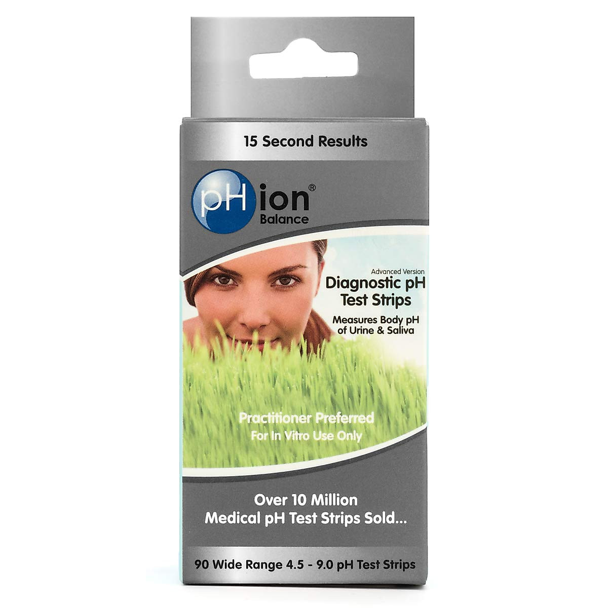 PHion Balance Diagnostic Ph Test Strips, 4.5 - 9.0 ph Range, 90-Count