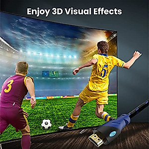 Aurum Ultra Series High Speed HDMI Cable with Ethernet HDMI Extender Braided Cable Supports 3D and Audio Return Channel up to 4k Resolution HDMI Cable 2 Ft 5 Pack