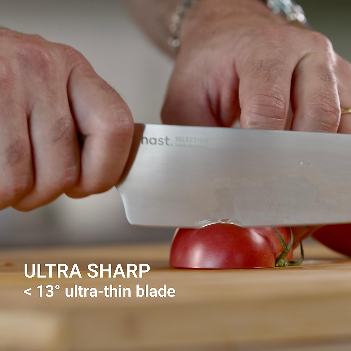 HAST 8 Inch Chef Knife, Ultra Sharp, Japanese Kitchen Knife, Carbon Stainless Steel, Lightweight, Ergonomic & Award-Winning Japanese Knife, Professional stainless steel knife