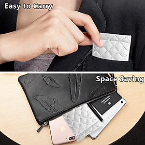 MZYOUHUO 4 Pcs Squeeze Top Sunglass Case with Cleaning Cloth, Soft Leather Eyeglass Case Portable Sunglasses Pouch