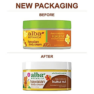 Alba Botanica Hawaiian Body Cream, Deep Moisturizing Kukui Nut, 6.5 Oz