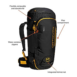 Ortovox Peak 45L High Alpine Touring Backpack for Alpinists, Black Raven