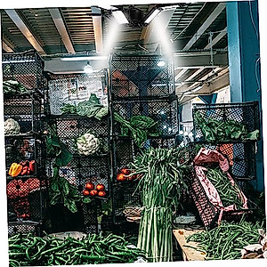 BUTIFULSIC 1pc Eight Leaf Garage Lights Industrial Light Foldable Ceiling Light Folding Garage Work Lights Light Bulbs LED Bulb Workshop Ceiling Light LED Light Bulb Factory Light Lamp Black