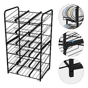 MOOACE Can Rack Organizer 2 Pack, Stacking Can Storage Dispenser for 36 Cans, Can Organizer for Pantry Kitchen Cabinet, Black