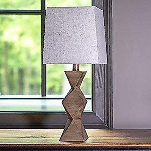 Decor Therapy Knox Stacked Diamond Lamp, Desert Brown (TL21291)