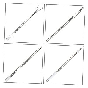 Zerodeko 2pcs Stitching Clothes Rail Utility Hooks Sturdy Clothesline Rod Clothes Picking Rod Clothesline Pole Outdoor Hanging Hooks Laundry Clothes Reach Tool Drying Clothes Plastic u-Hook