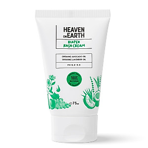 Heaven on Earth- 100% Natural and enriched with organic ingredients Diaper Rash Cream, Free of Phtalate, Paraben, Parfum, 100% Plant Based Diaper Rash Cream, 2,6 Oz