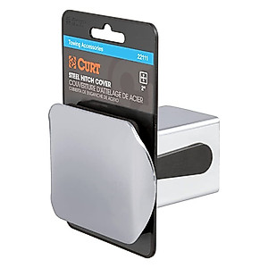 CURT 22111 Chrome Steel Trailer Hitch Cover, Fits 2-Inch Receiver