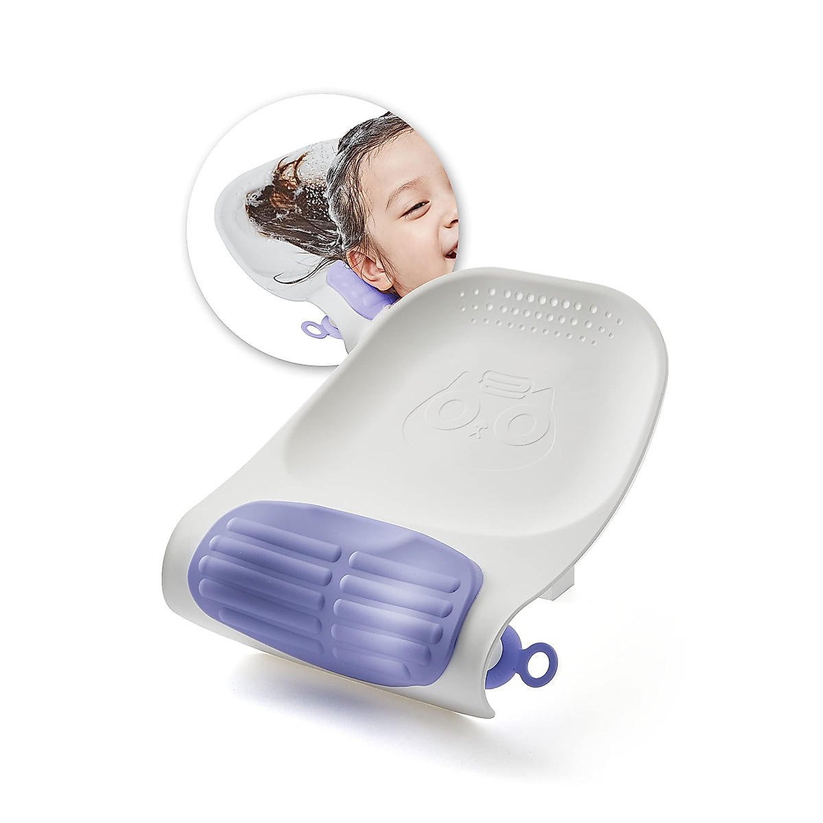 Toyture Shampoo Bowl for Kids, Baby, Adults | Portable Hair Washing Basin | Shampoo Bowl Neck Rest | Tear Free Shampoo for Kids | Hair Washing Sink for Children (Violet)