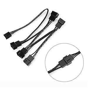 ENCOTEC F12 Silent Computer Fans, 120mm Fan, High Performance 4pin PWM Case Fans, PC Fans with 800-1800 RPM, DC 12V Fan, F12 Series 5 Packs 4Pin Connector