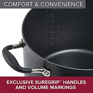 Anolon Advanced Home Hard-Anodized Nonstick Open Stock Cookware (10 Qt Stock Pot, Onyx)