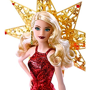 Barbie 2017 Holiday Doll, Blonde with Gold Dress